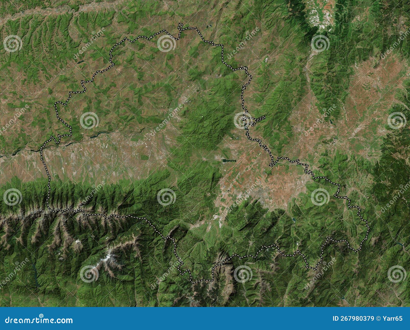 Brasov, Romania. High-res Satellite. No Legend Stock Illustration ...