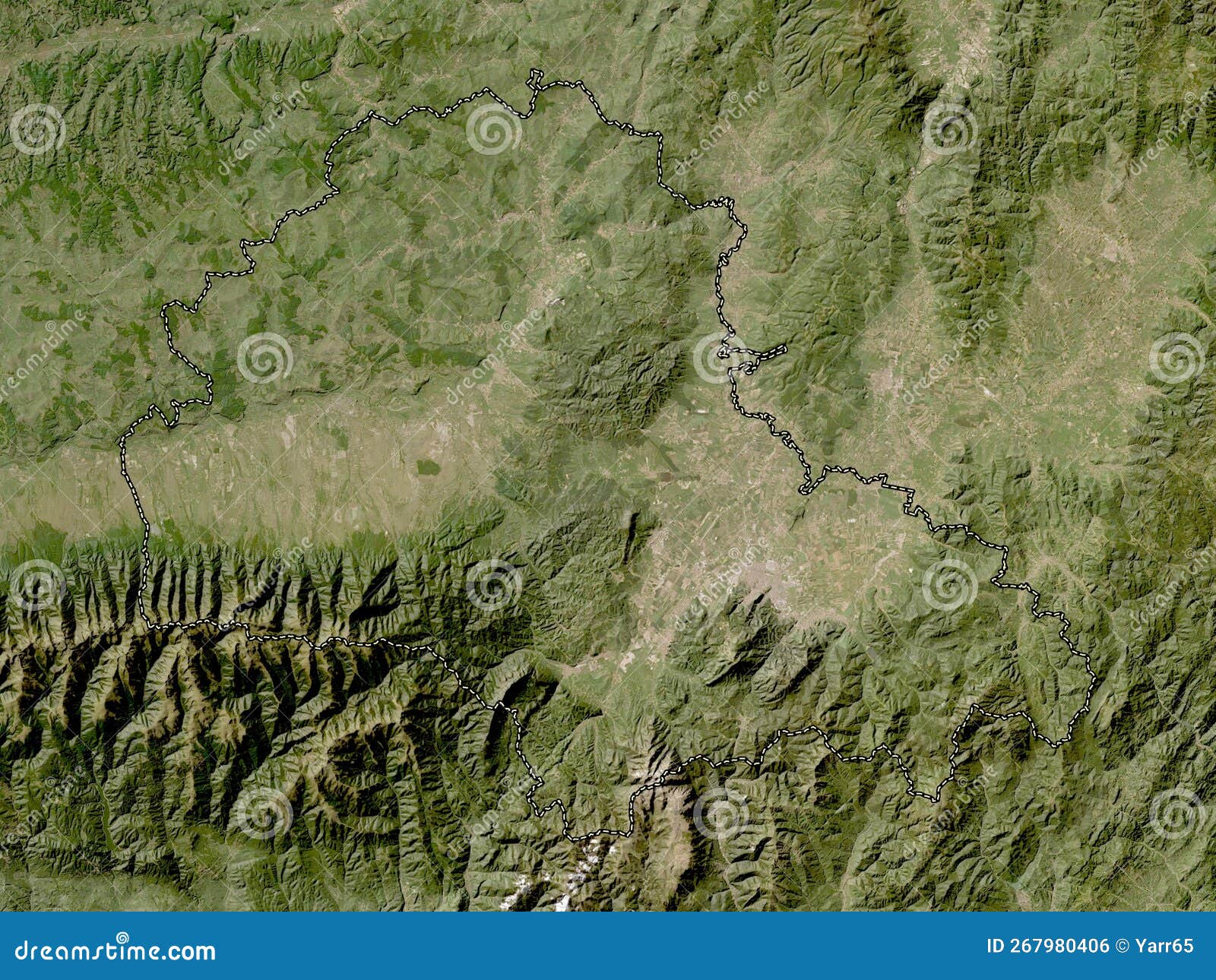 Brasov, Romania. Low-res Satellite. No Legend Stock Illustration ...