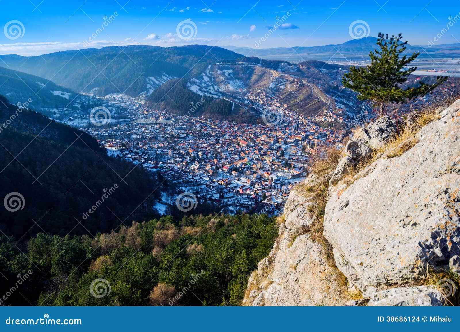 Brasov S Schei Seen from Tampa Stock Photo - Image of east, city: 38686124