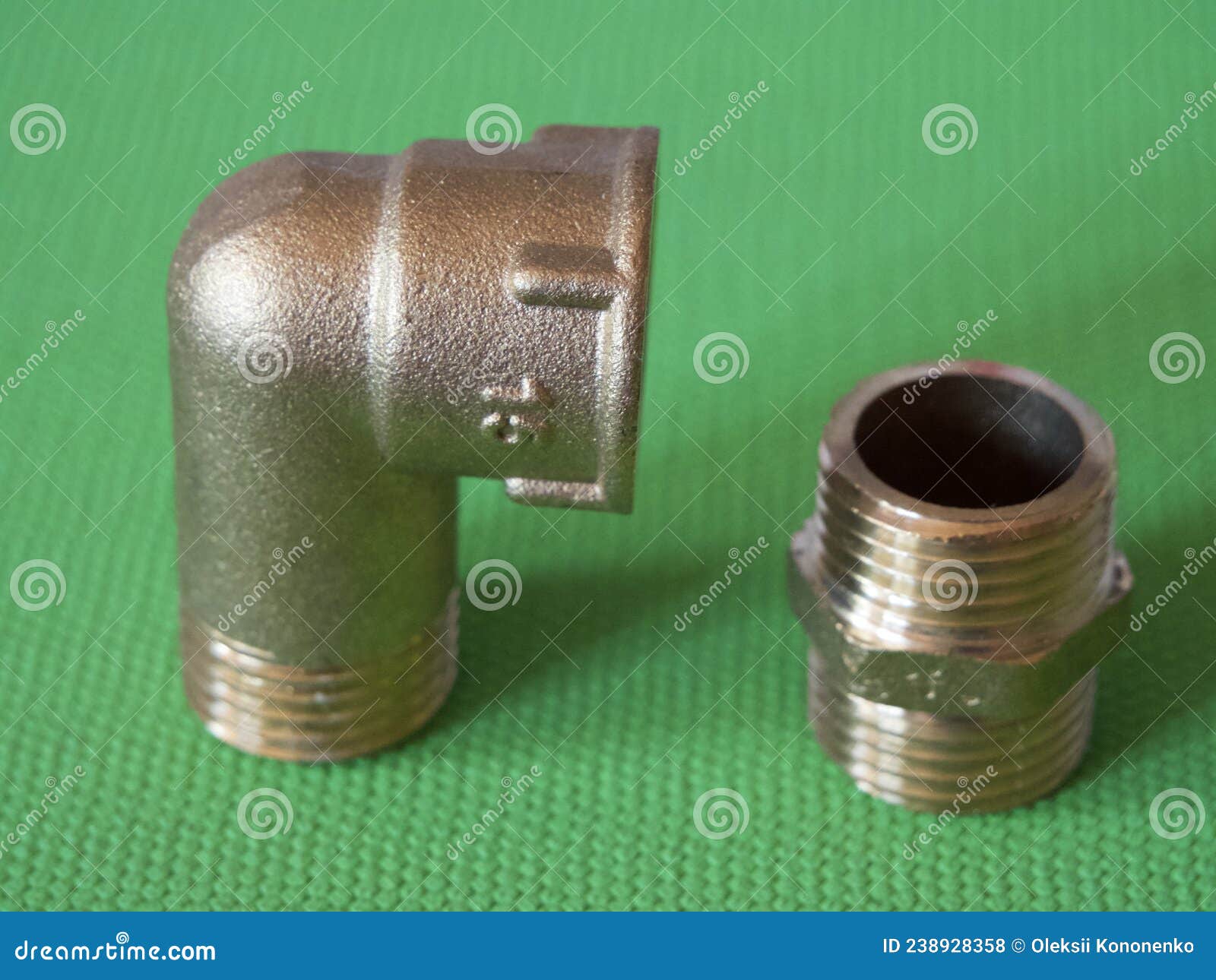 Brass Adapter Elbow with External-internal Thread and Brass Nipple ...