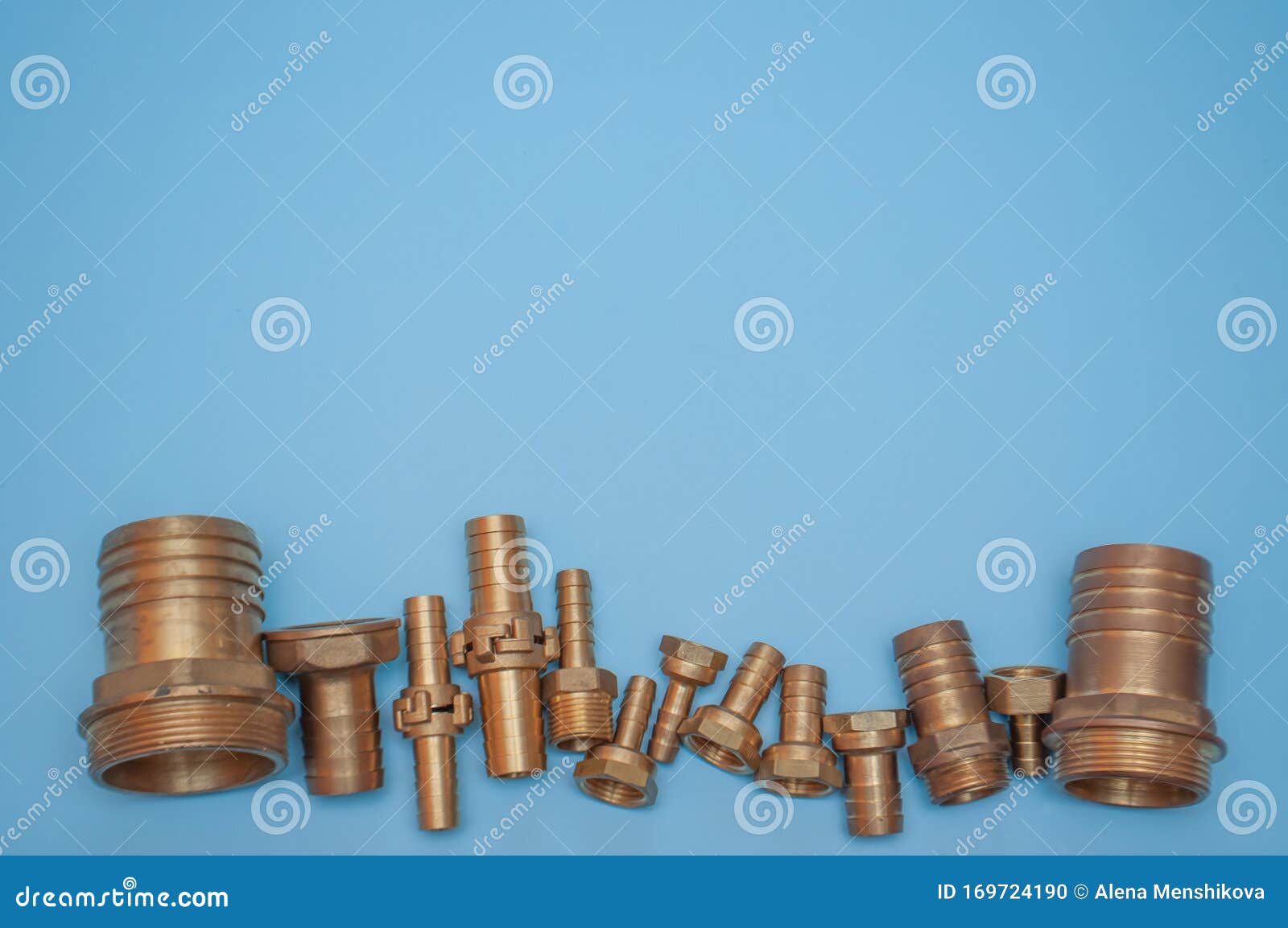 Brass Adapters for for Hose and Threaded Connection Stock Photo - Image ...