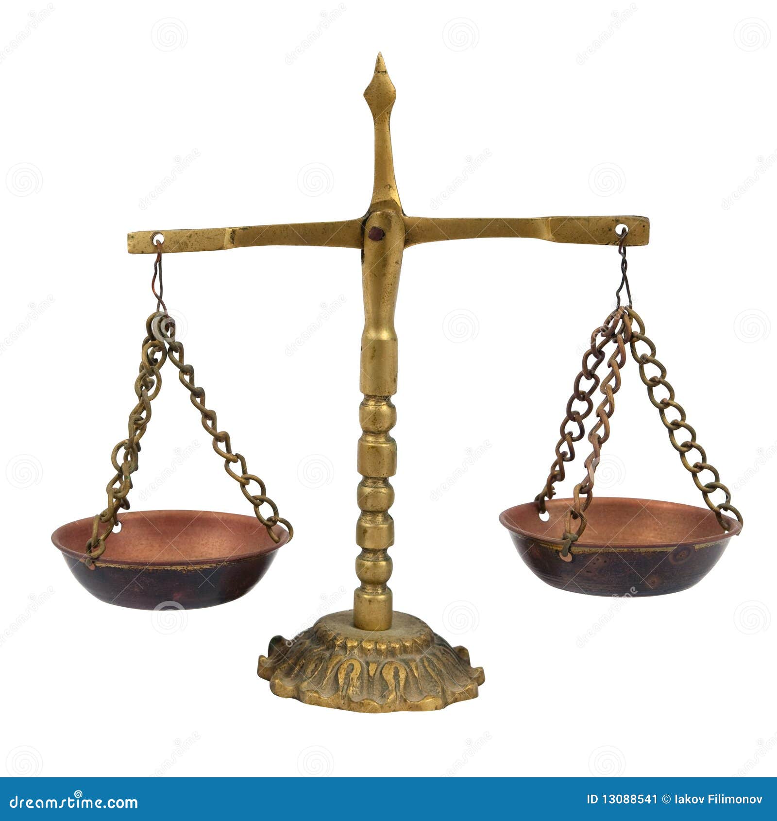 Brass Balance. Isolated with Clipping Path Stock Image - Image of ...