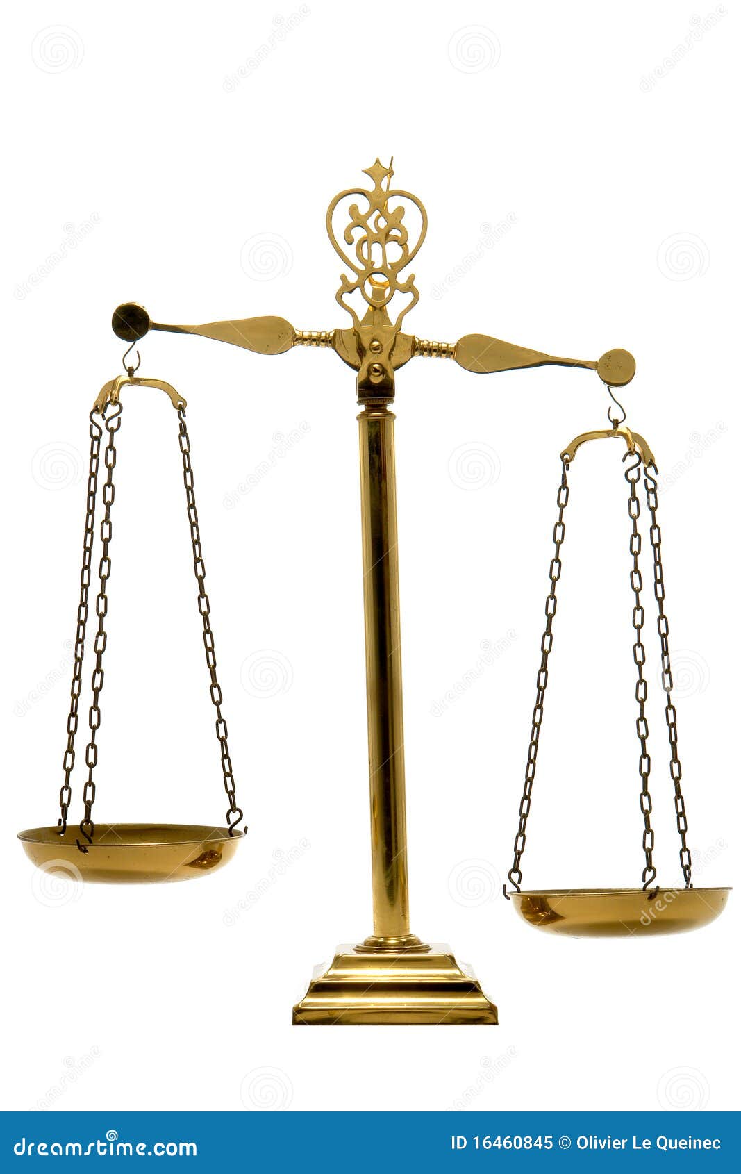 Brass Balance Scale of Justice and Law Isolated Stock Image - Image of ...