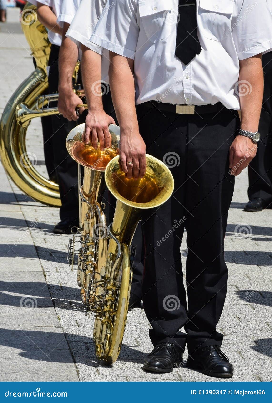 Brass band stock image. Image of instrument, drumming - 61390347