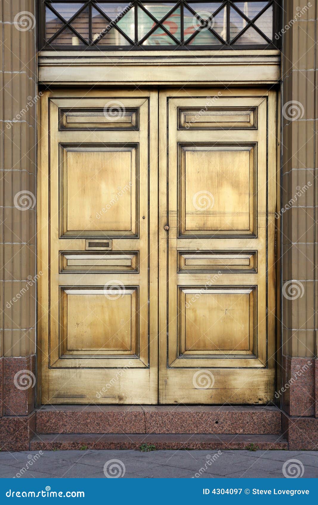 Brass Bank Doors stock image. Image of entrance, entry - 4304097