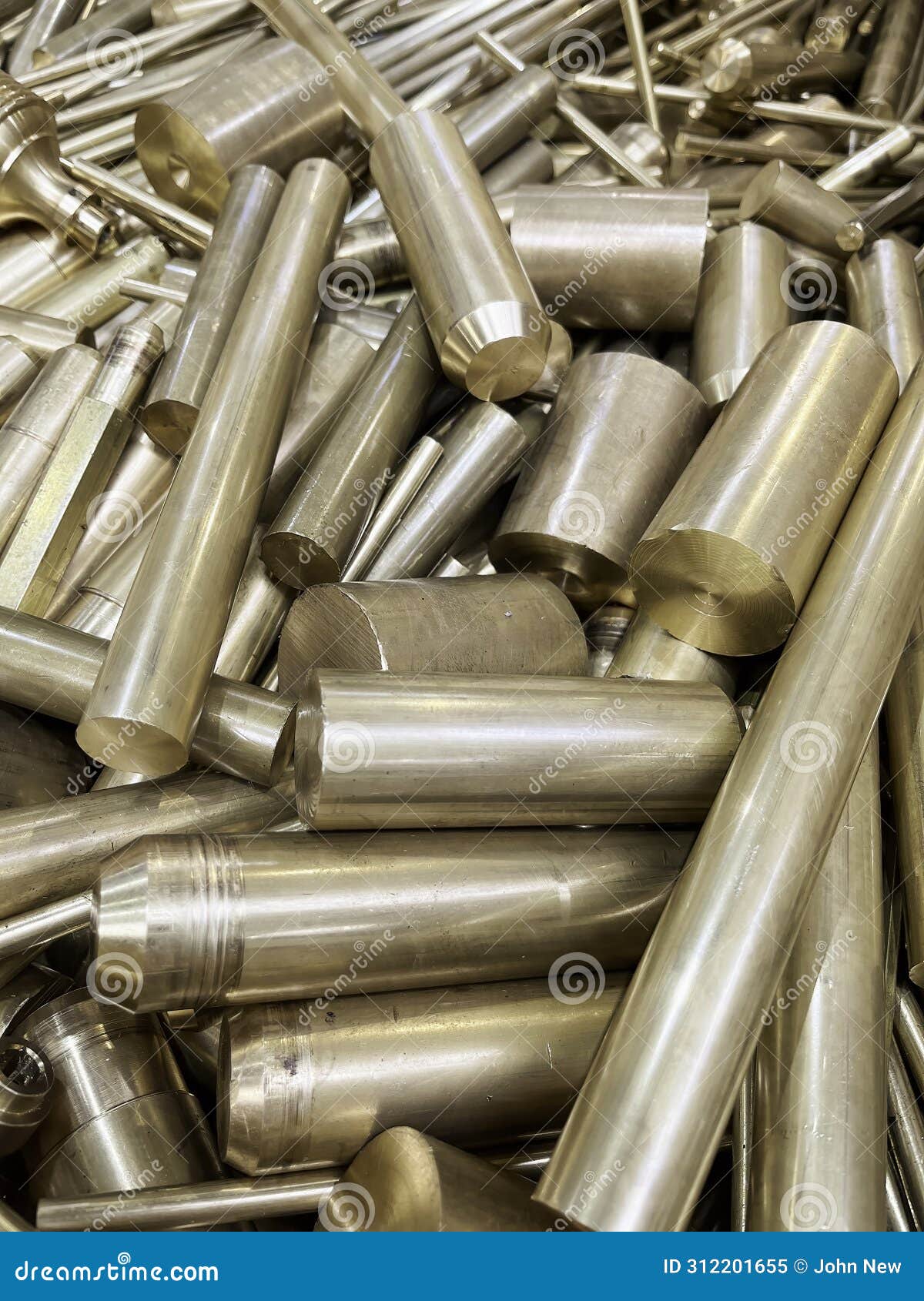 Brass Bar End Waste from Manufacturing Process Stock Image - Image of ...