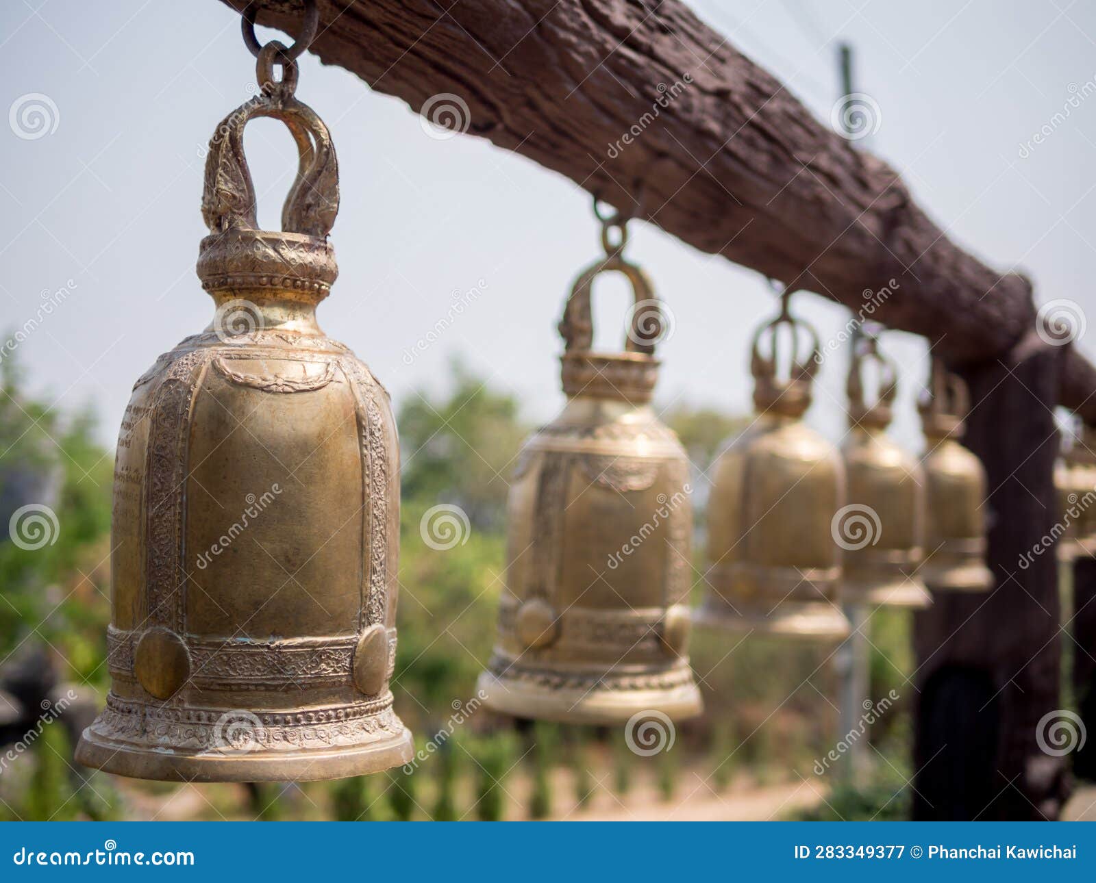Brass Bells In The Temple Royalty-Free Stock Photography ...