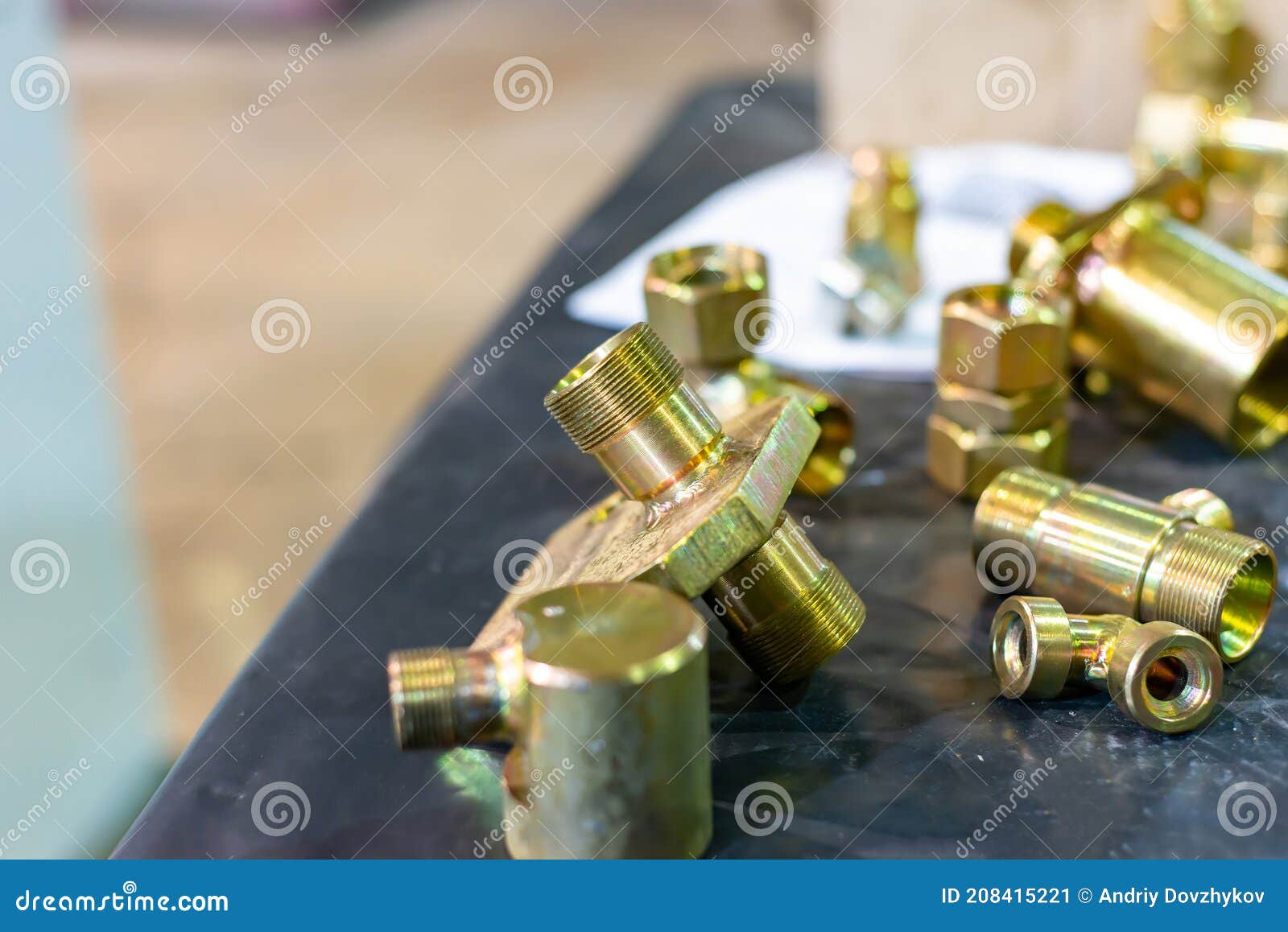 Bronze Threaded Inserts And Countersunk-head Bolt Stock Photo ...