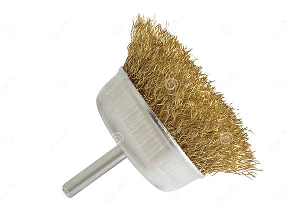 Brass brush for drill stock photo. Image of metal, machine - 65159436