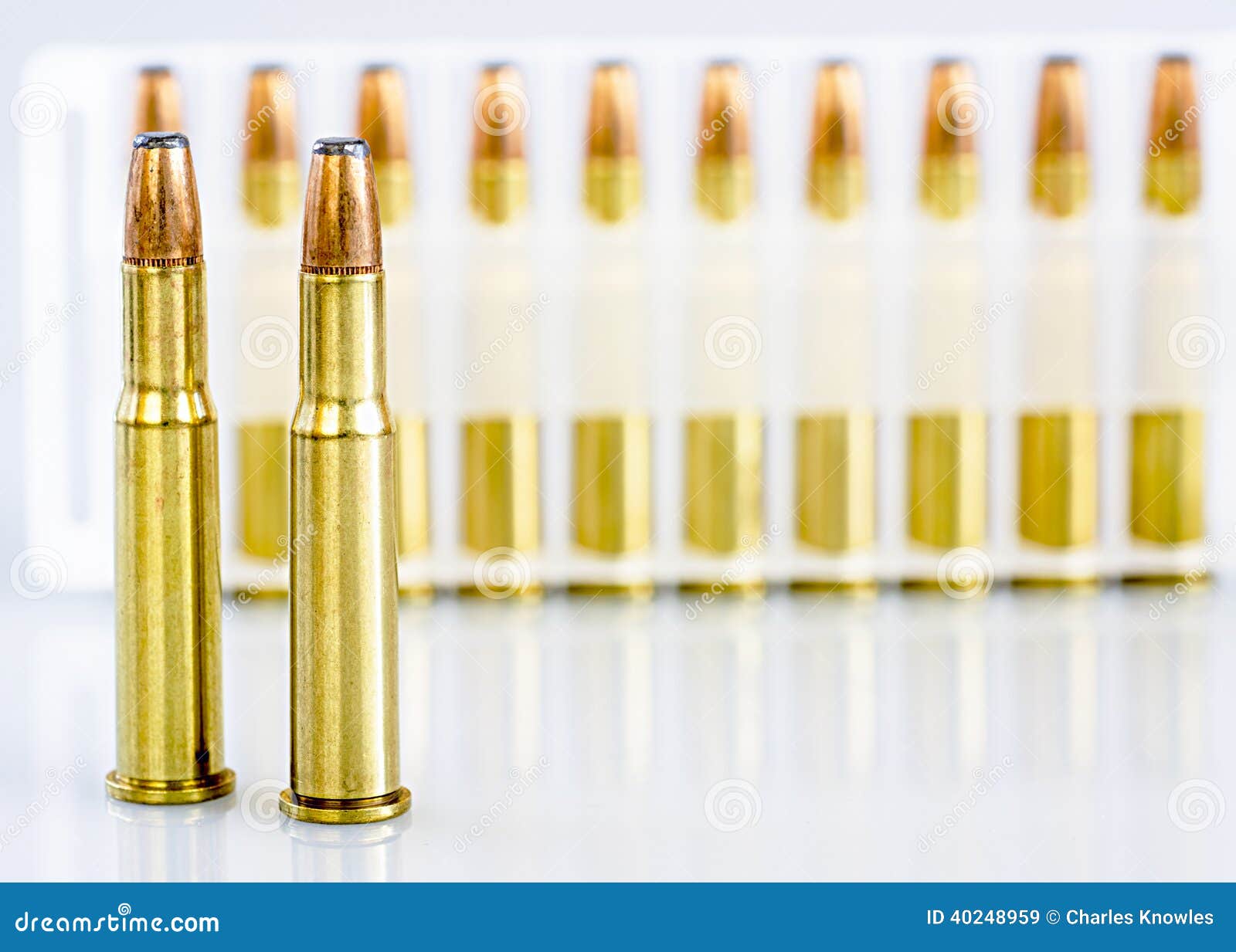 Brass Bullets for a Hunting Rifle Stock Image - Image of rifle, safety ...