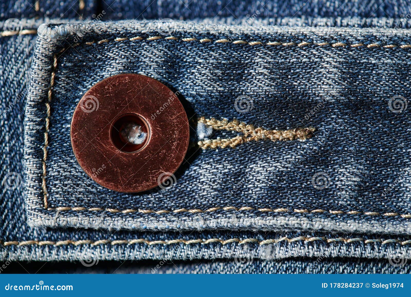 A Brass Button with Jeans Natural Clean Background Macro Photo, Dark ...