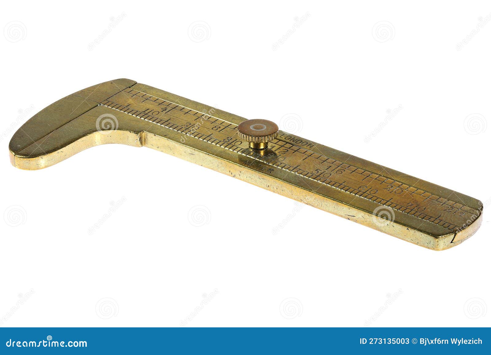 Brass Caliper Ruler Stock Photo | CartoonDealer.com #185213610
