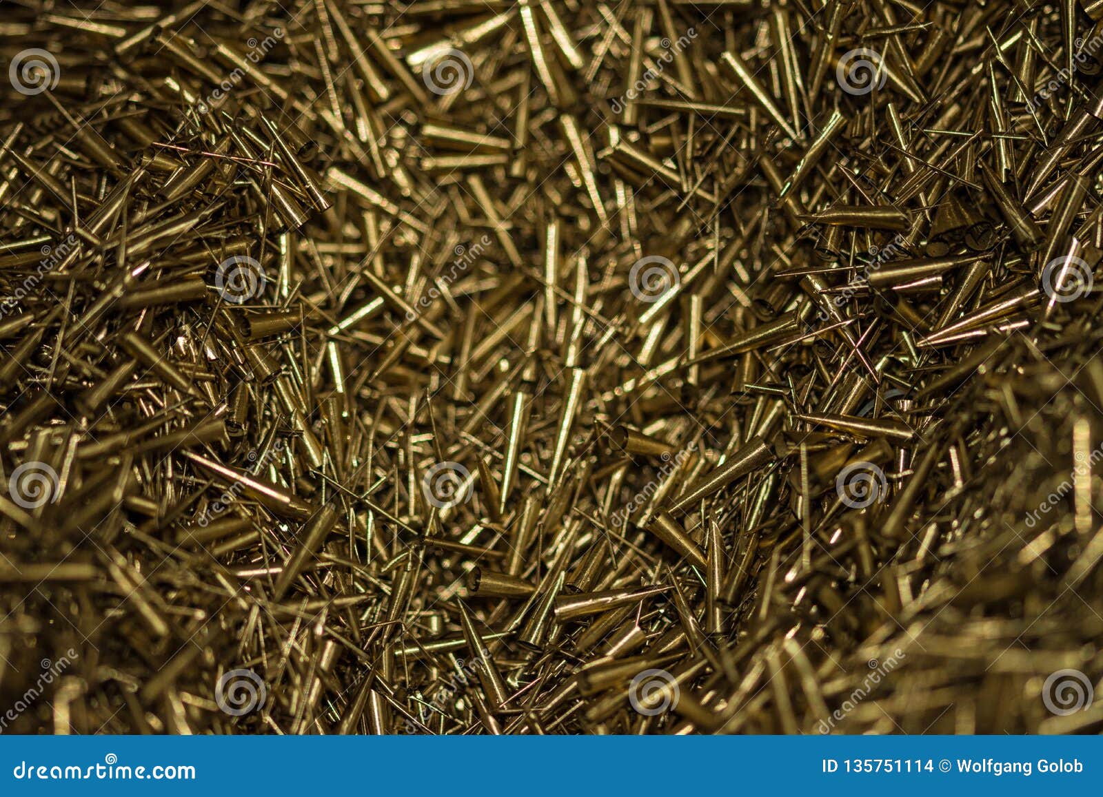 Brass chips close-up stock photo. Image of construction - 135751114