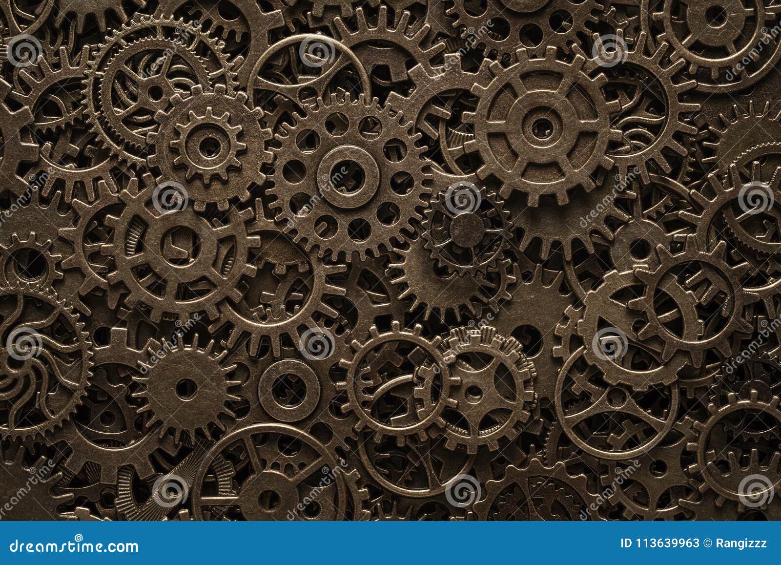 Steampunk Background, Machine Parts, Large Gears And Chains From ...