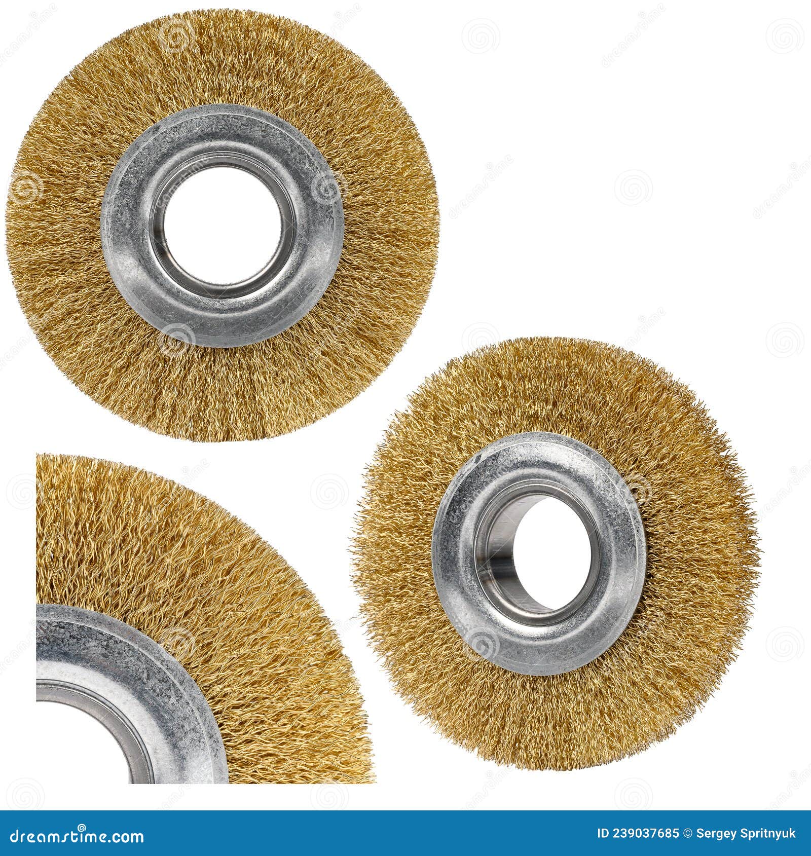 Brass Disc for Drill Machine Isolated on White Background Stock Image ...