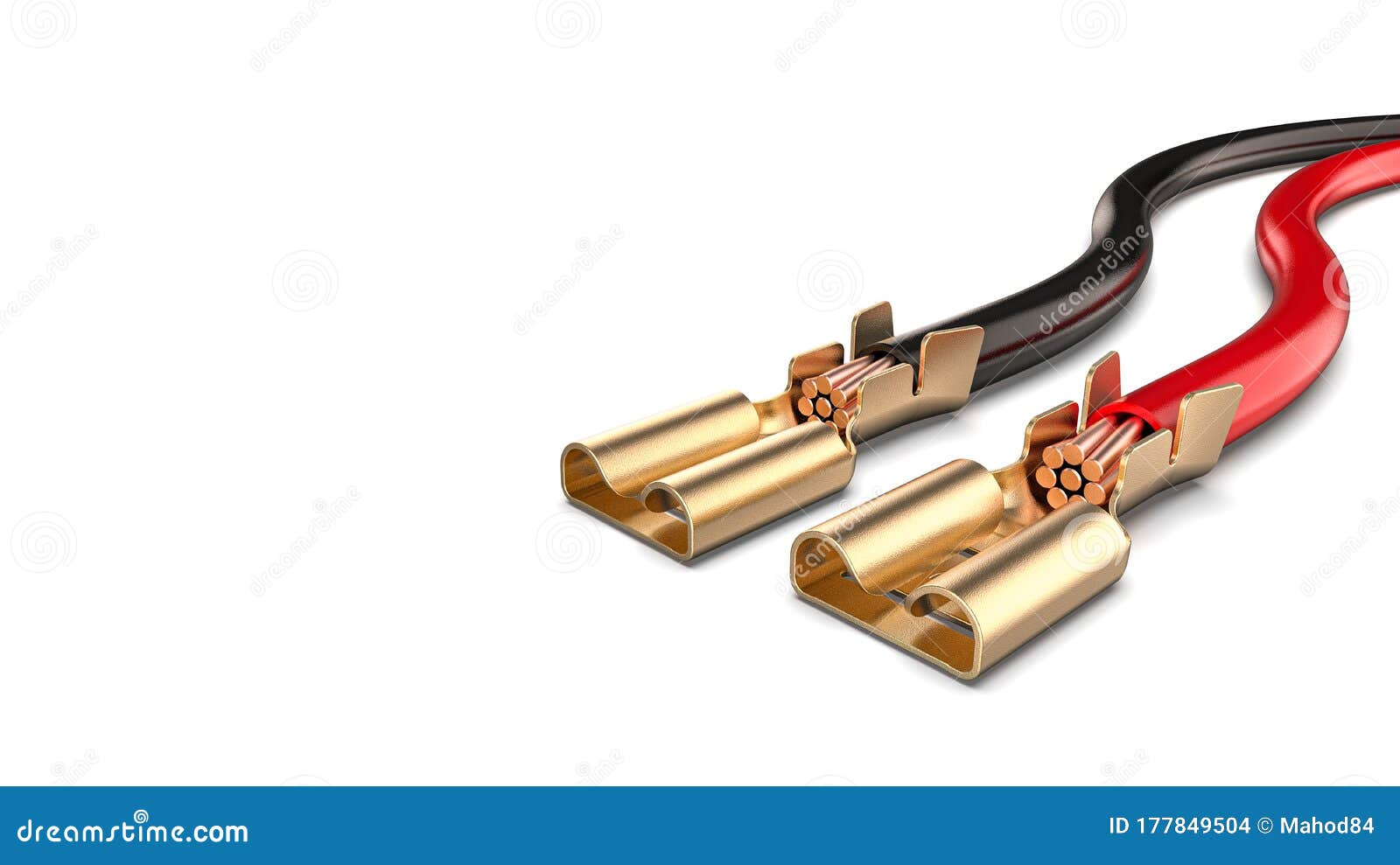Brass Electrical Wire Connector. Template, Mockup. Stock Photo - Image ...