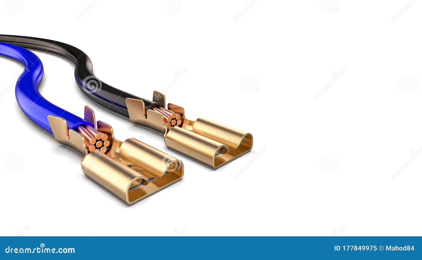 Brass Electrical Wire Connector. Template, Mockup. Stock Image - Image ...