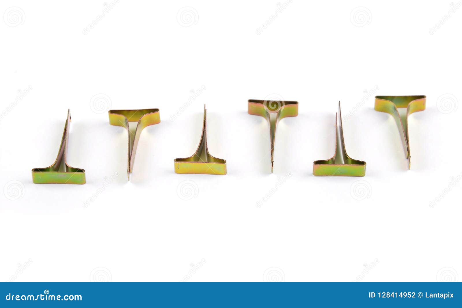 Brass Fastener on White Background Stock Photo - Image of packing ...