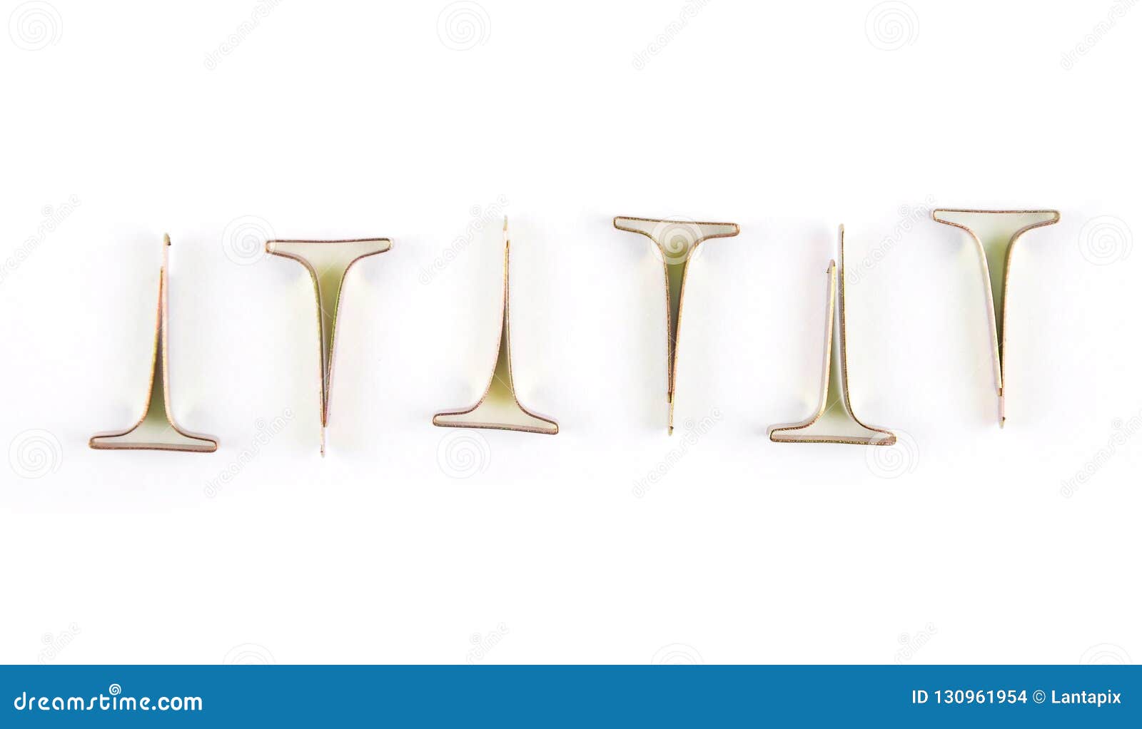 Brass Fastener on White Background Stock Photo - Image of packing ...