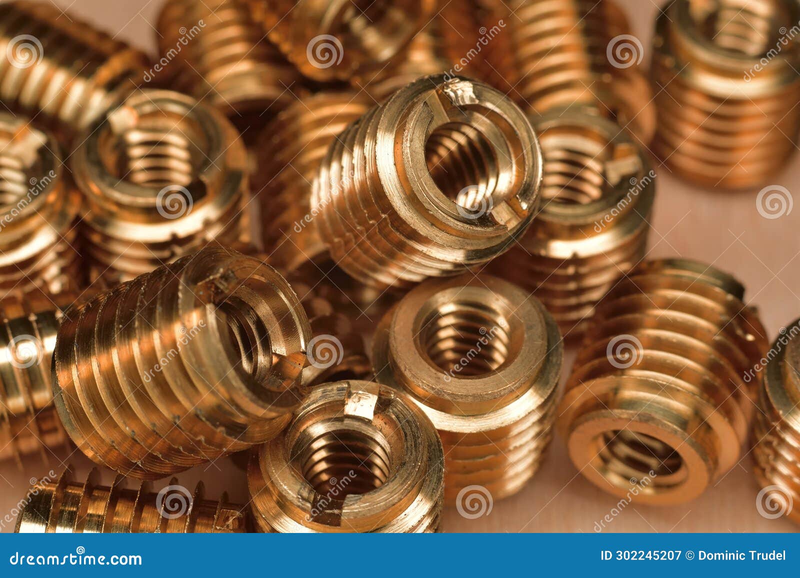 Brass Fine Thread Wood Insert. Composite and Polymer Panels Threaded ...