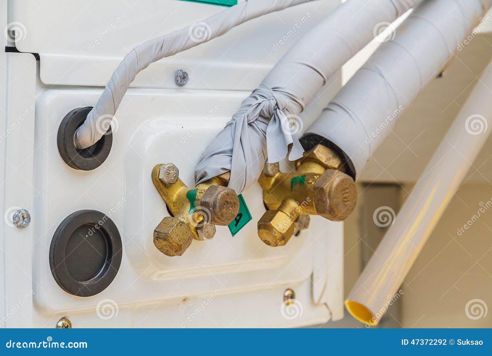 Brass Fittings For Water And Gas Tubes With Rubber Gasket Isolated On ...