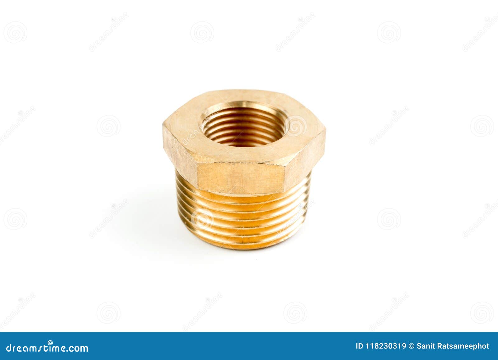 Brass Fittings Thread Conversion Different Diameters. Stock Image ...