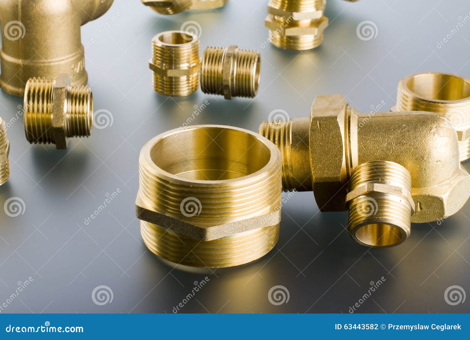 Brass fittings stock photo. Image of building, coupling - 63443582