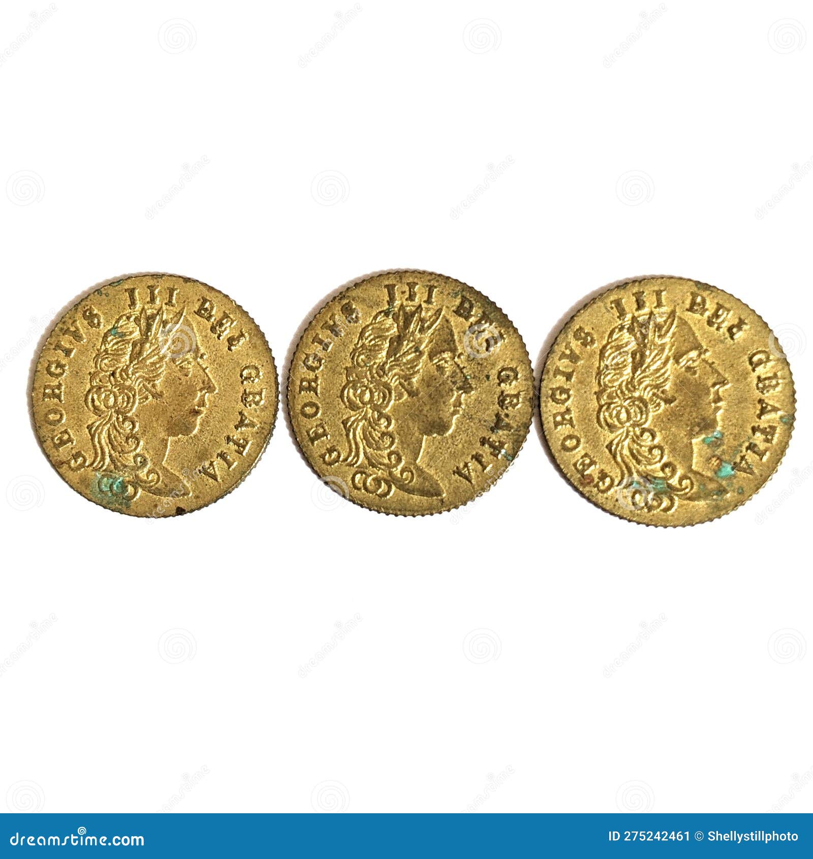 3 Brass Gaming Tokens in Memory of the Good Old Days with 1797 Date ...