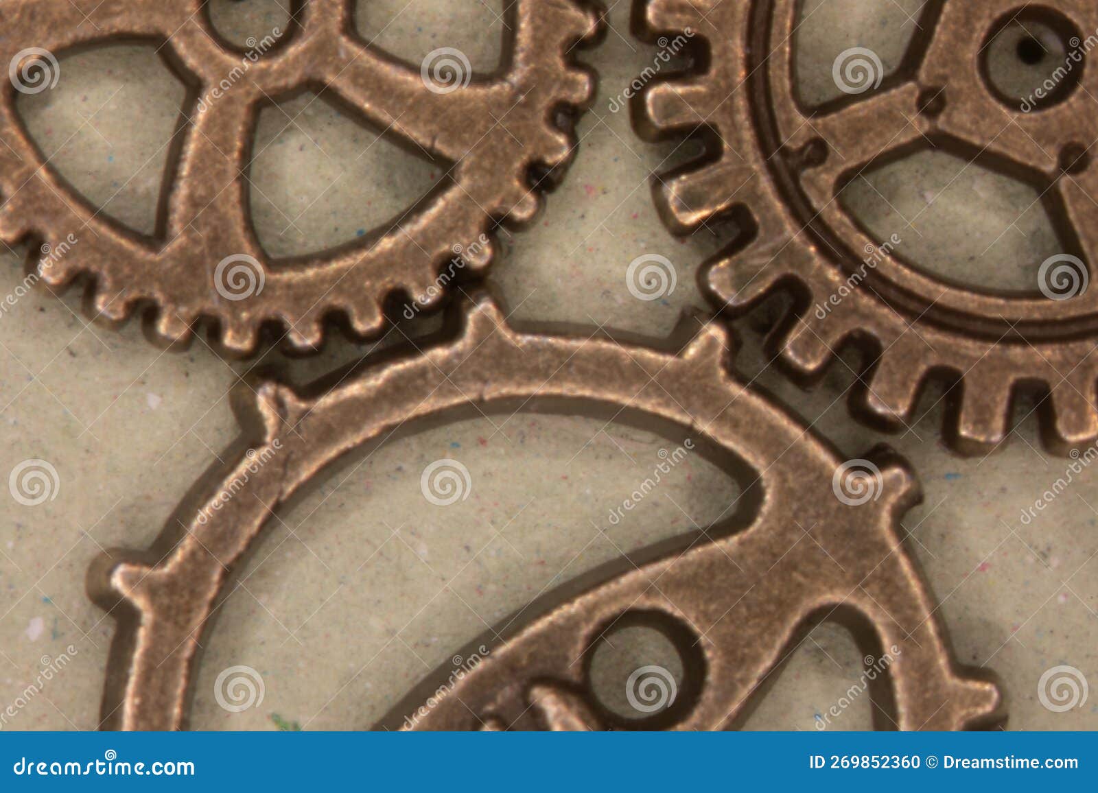 Brass Gears are Interlocked Stock Photo - Image of teeth, form: 269852360