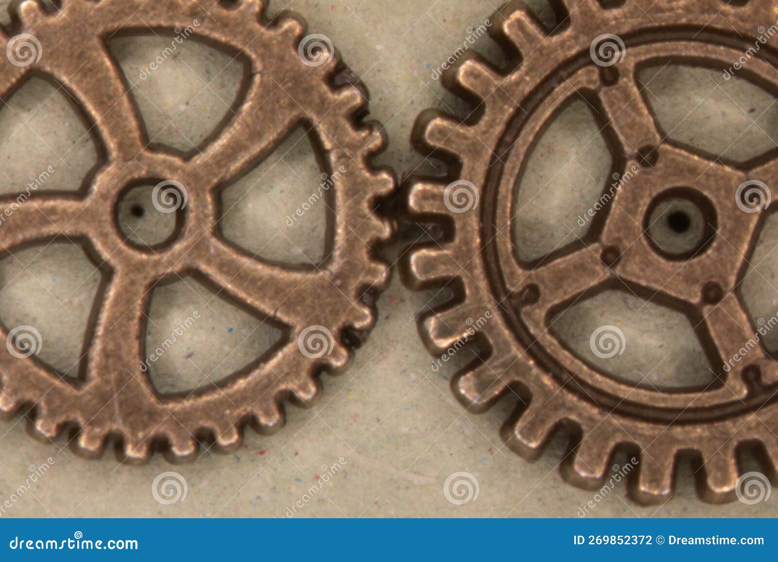 Brass Gears are Interlocked Stock Photo - Image of round, symmetrical ...