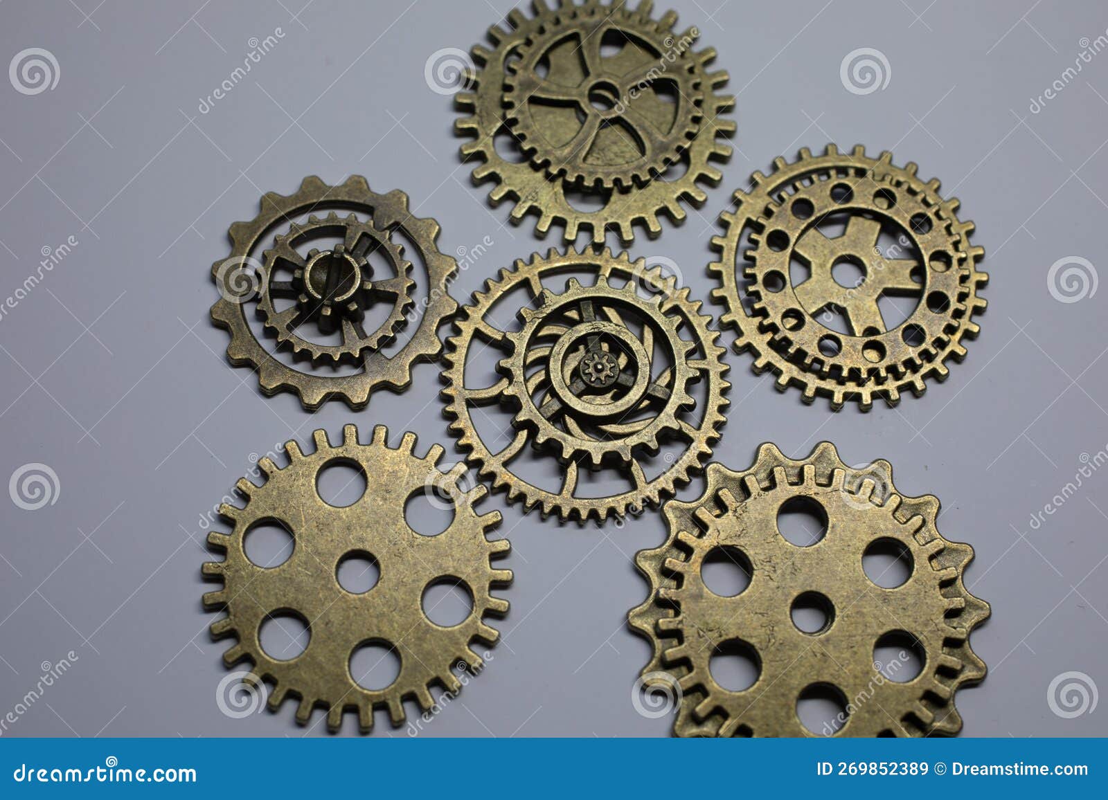 Brass Gears are Interlocked Stock Image - Image of aesthetics ...