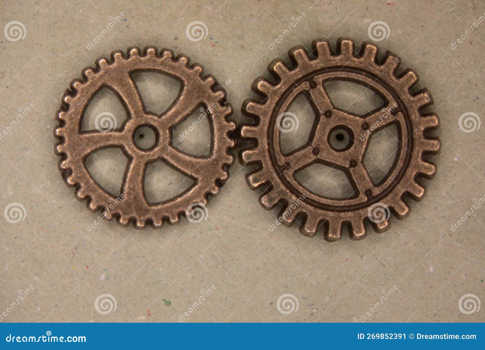 Brass Gears are Interlocked Stock Image - Image of teeth, gear: 269852391
