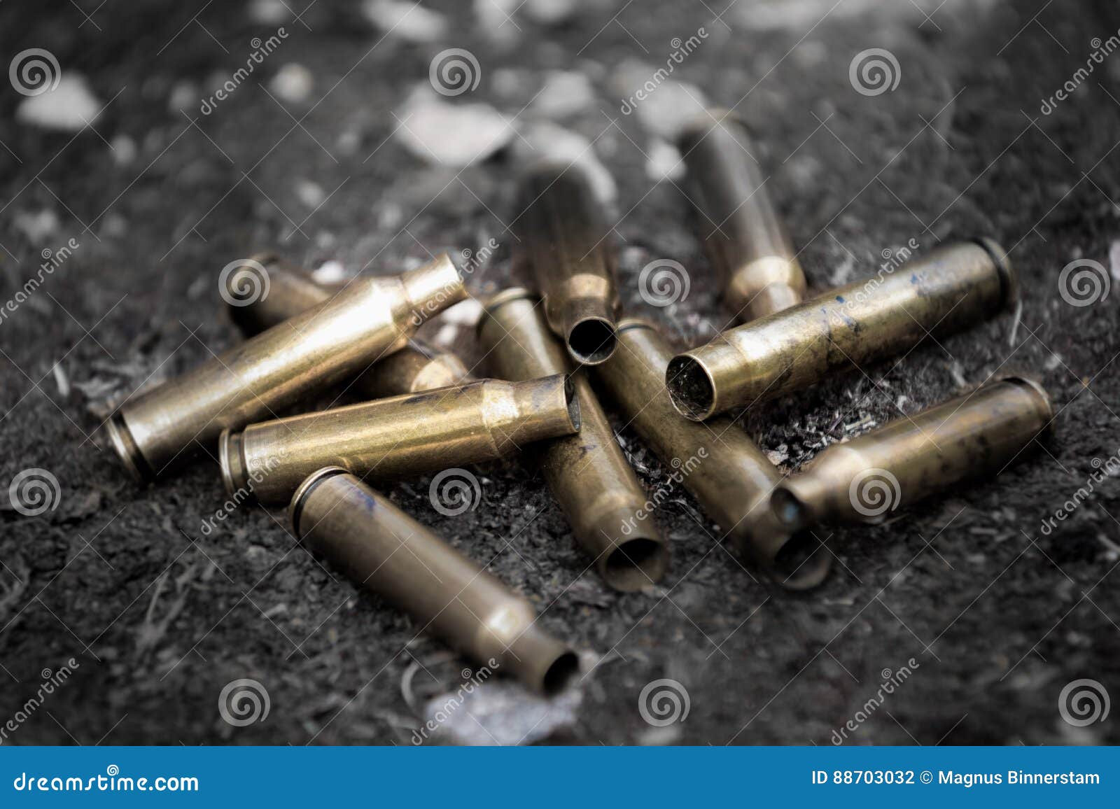 Brass Gun Shells stock photo. Image of closeup, used - 88703032