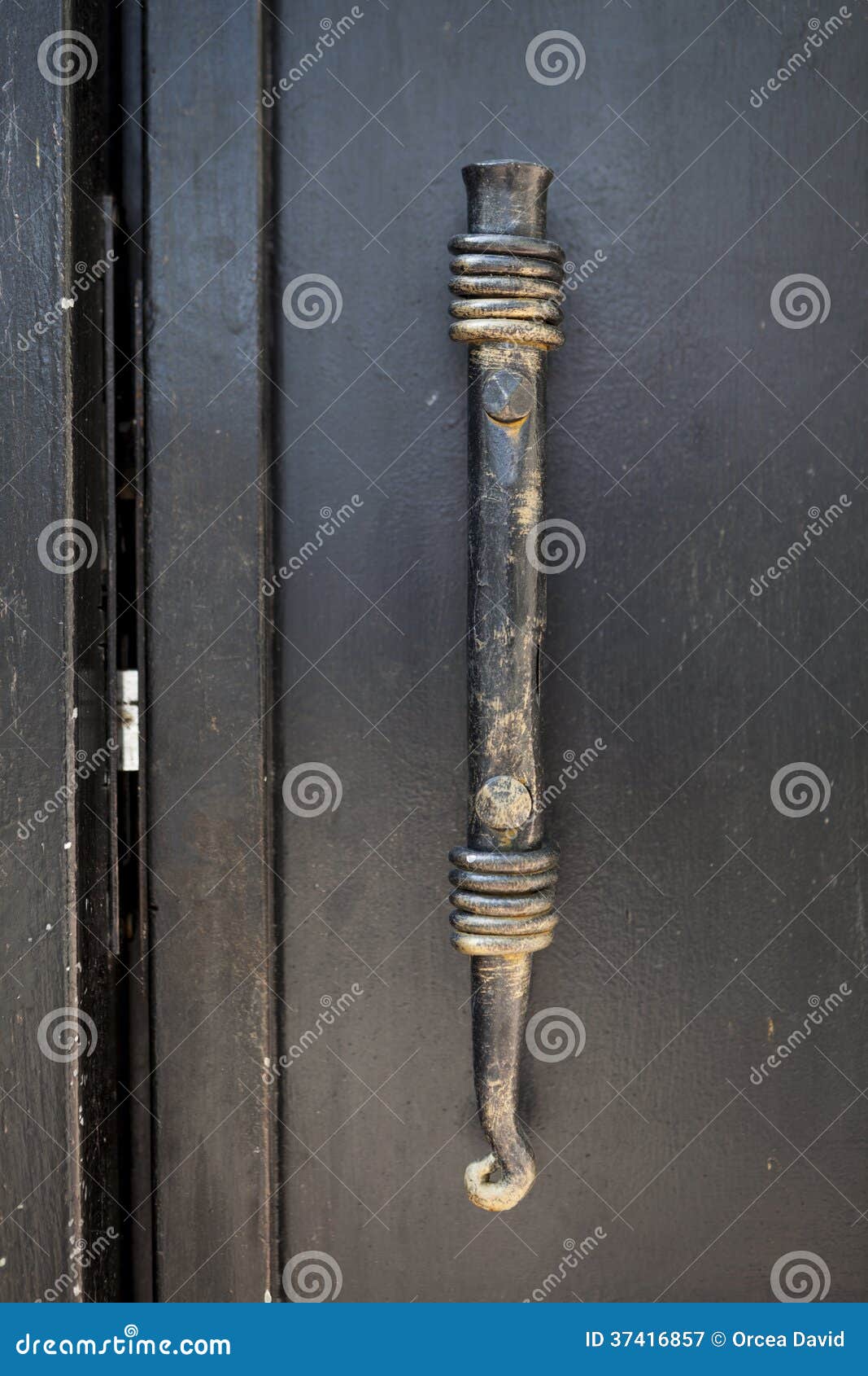 Brass Handle stock image. Image of front, gate, ancient - 37416857