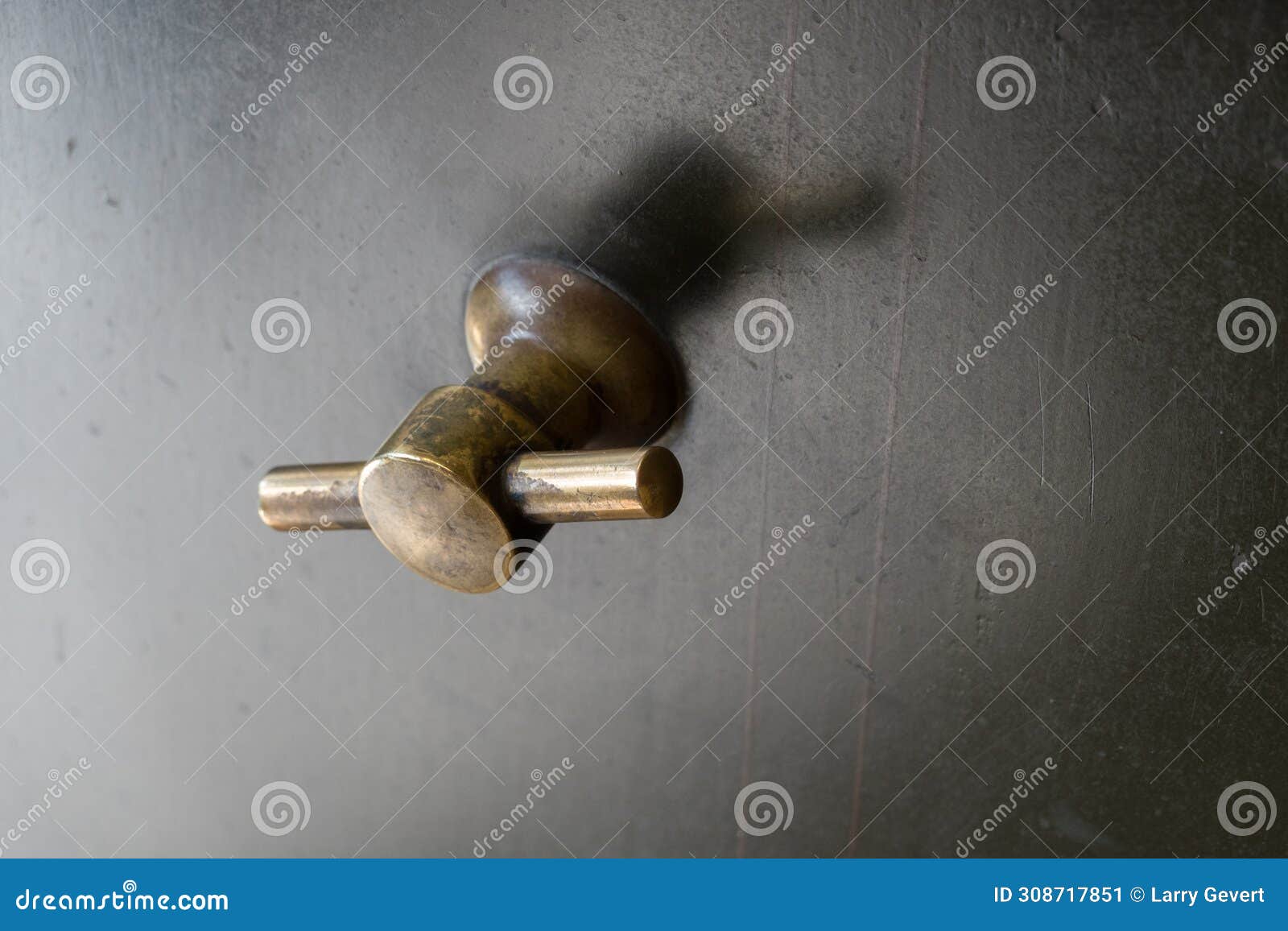 Door handle on an old safe stock image. Image of concept - 308717851