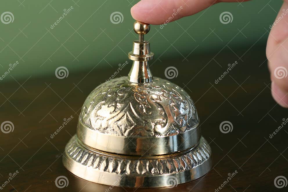 Brass Hotel Bell stock image. Image of bellhop, hospitality - 3763679