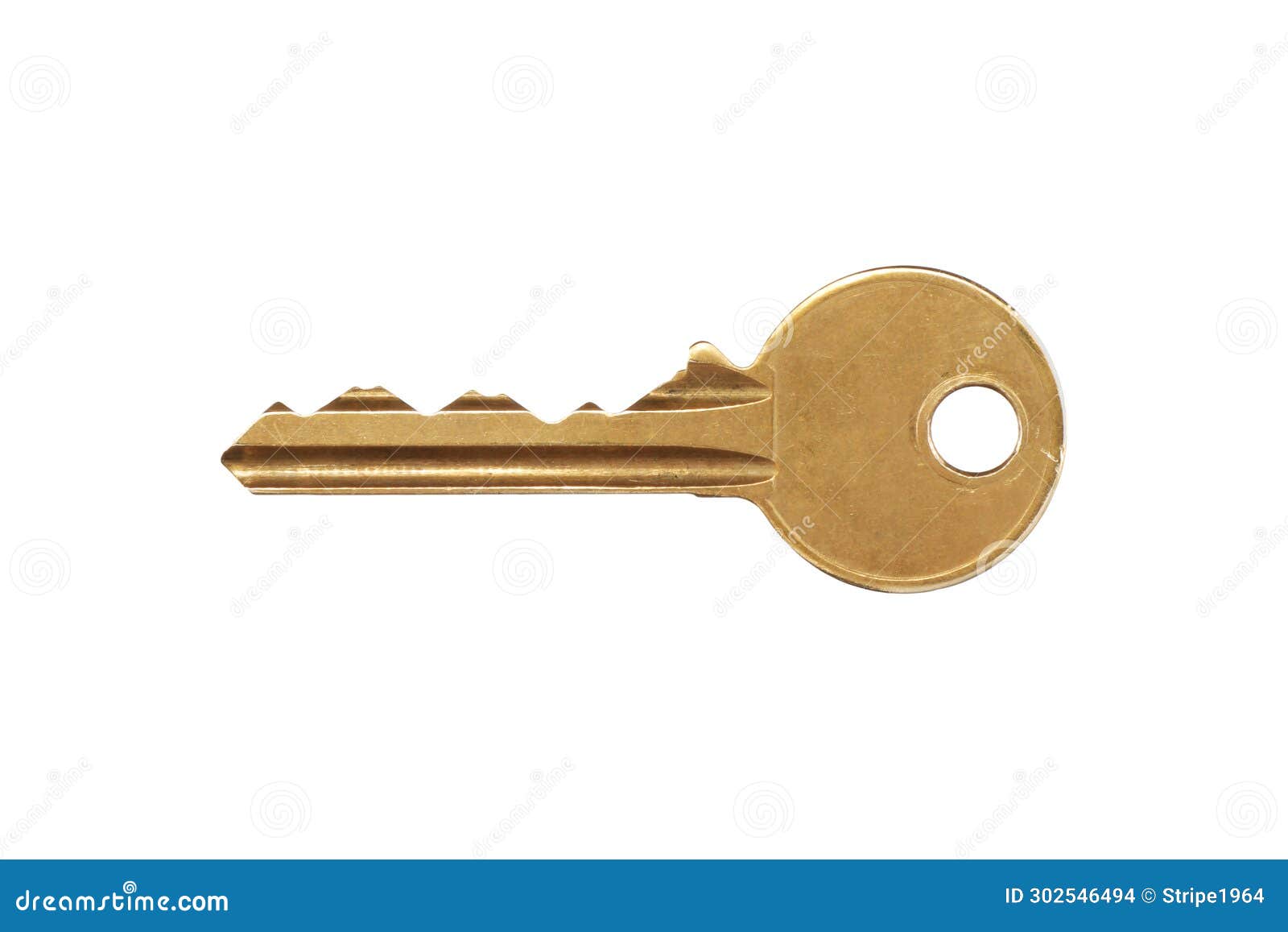 Brass House Key with Clipping Path Stock Photo - Image of safety, lock ...