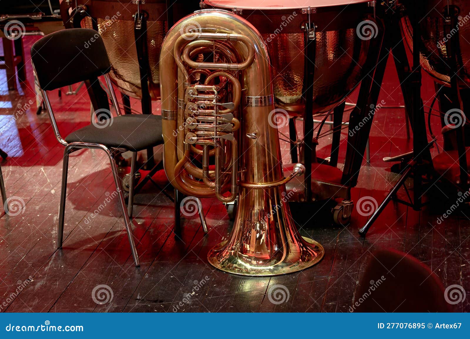 Brass Instrument of a Symphony Orchestra Tuba Stock Image - Image of ...