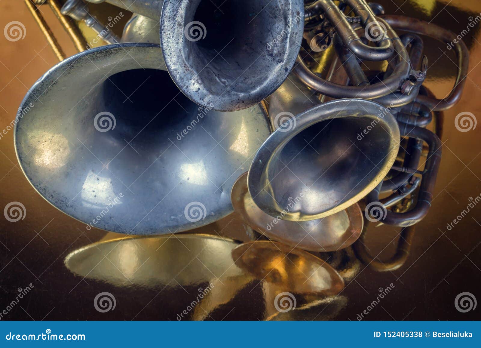 Brass instruments stock photo. Image of classical, instrument - 152405338