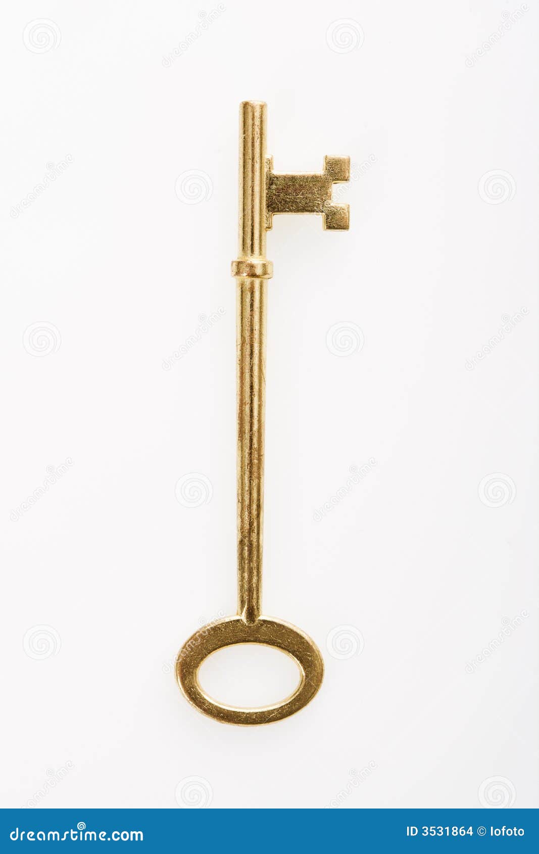 Brass key. stock photo. Image of skeleton, vertical, indoors - 3531864