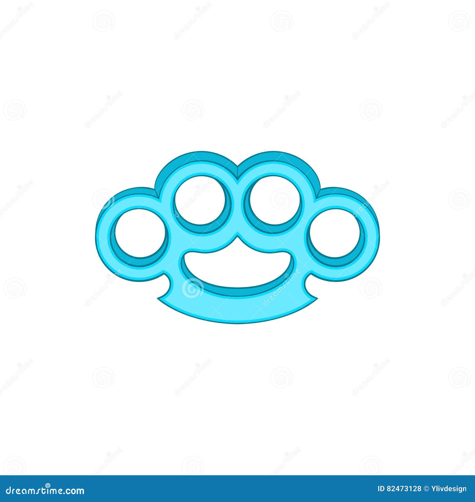 Brass Knuckles Icon, Cartoon Style Stock Vector - Illustration of ...