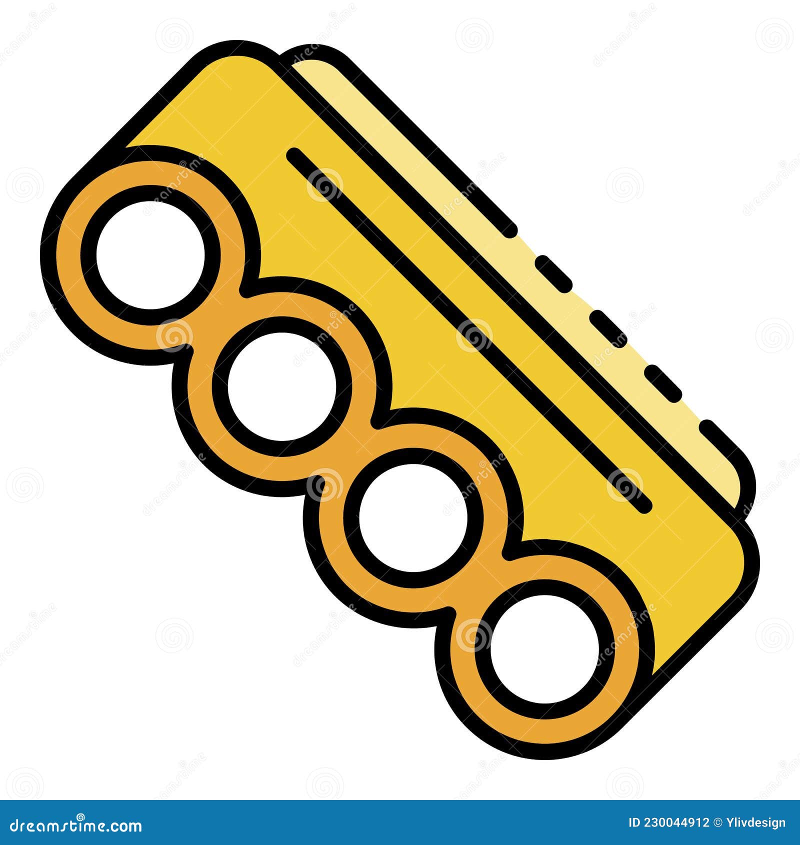 Brass Knuckles Icon Color Outline Vector Stock Vector - Illustration of ...