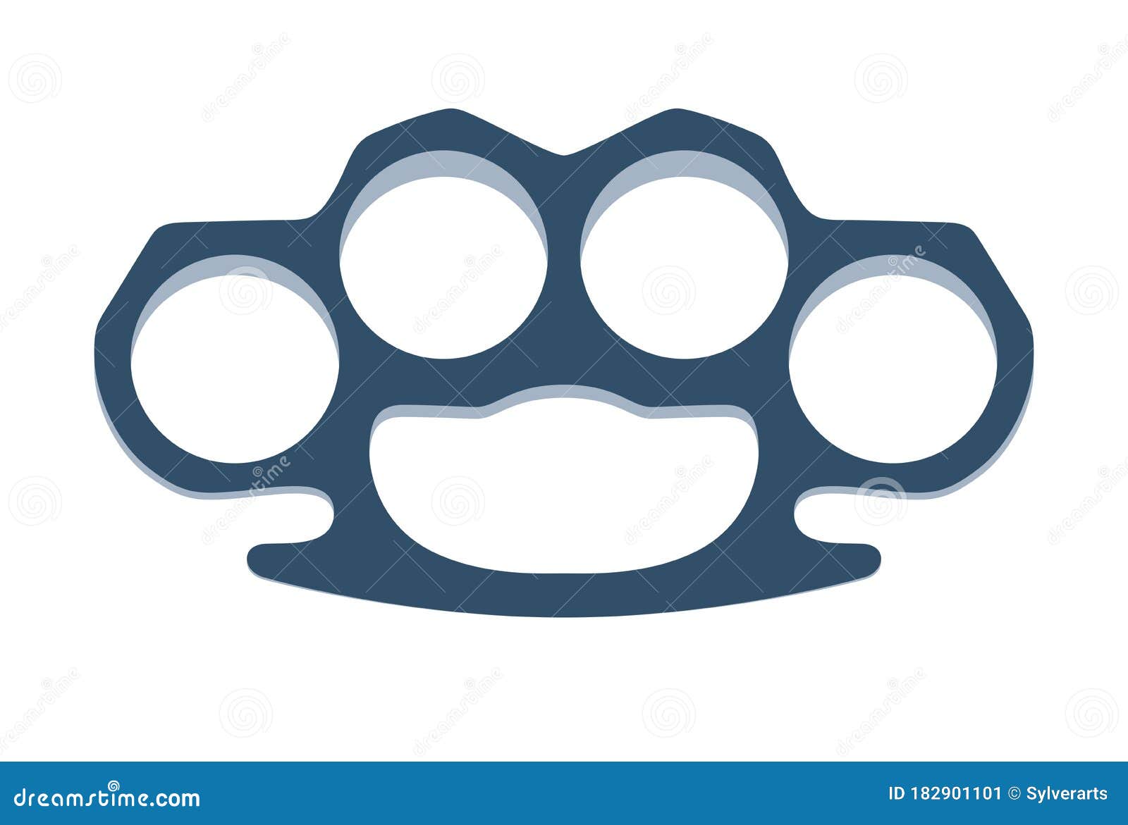 Brass Knuckles Isolated on White Vector Stock Vector - Illustration of ...