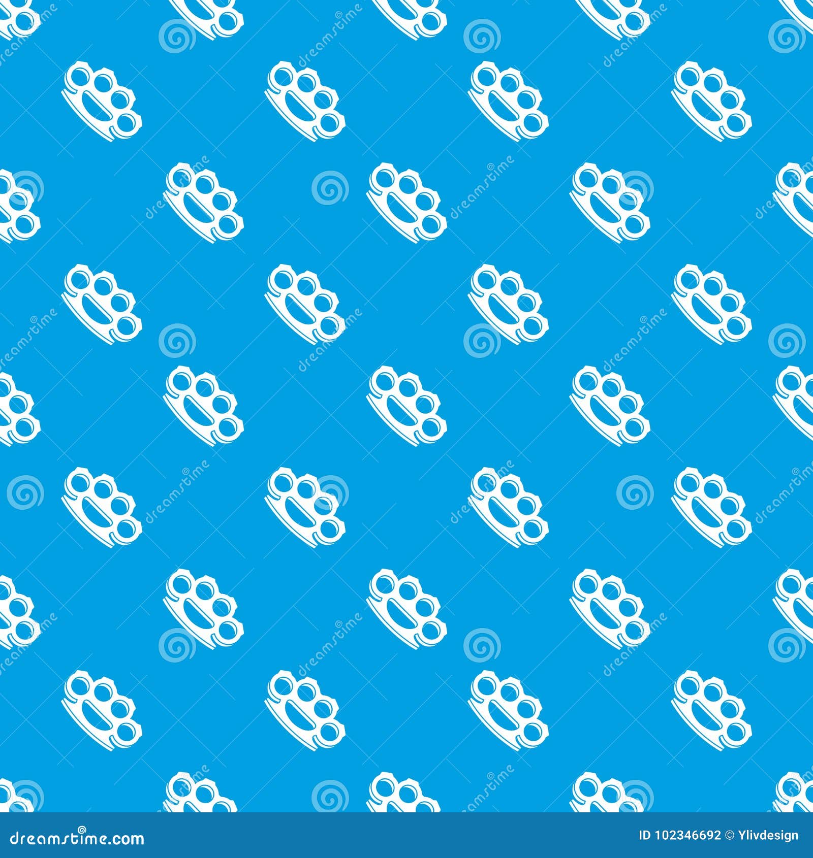 Brass Knuckles Pattern Seamless Blue Stock Vector - Illustration of ...