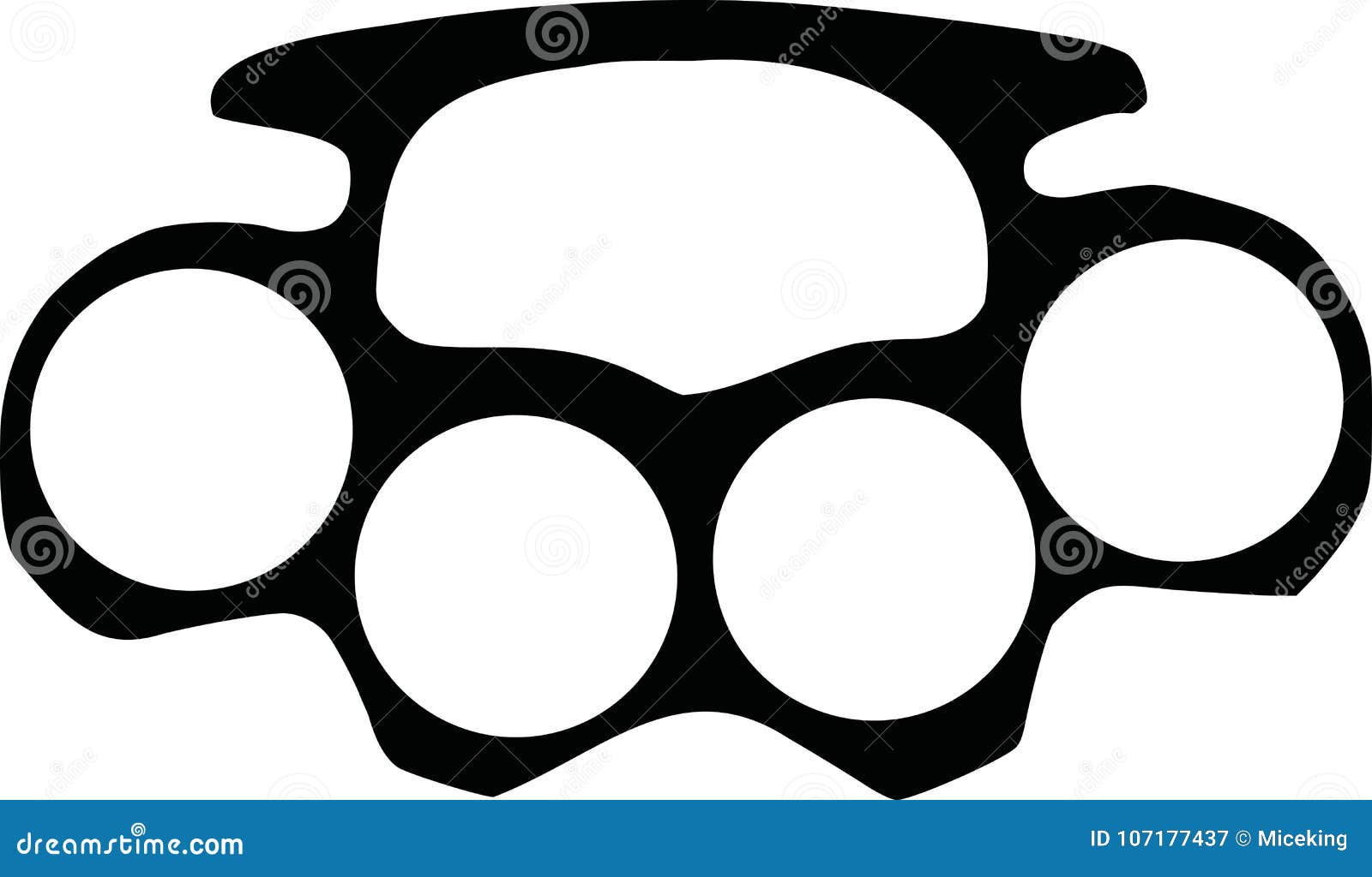 Brass knuckles vector stock vector. Illustration of icon - 107177437