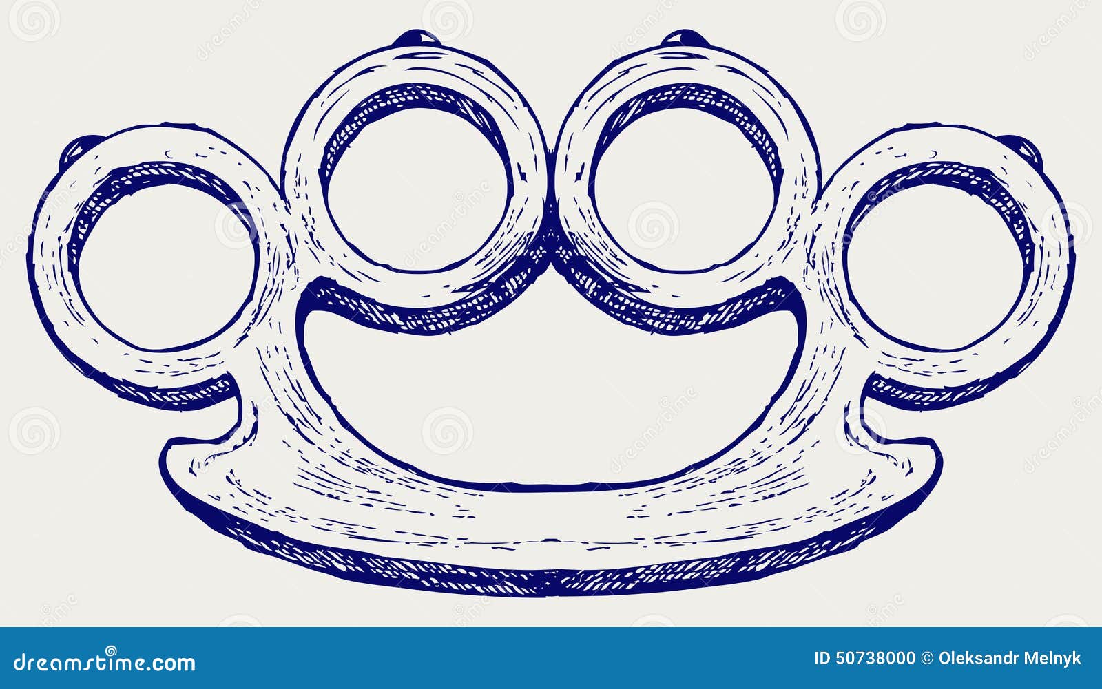 Brass knuckles stock vector. Illustration of caricature - 50738000