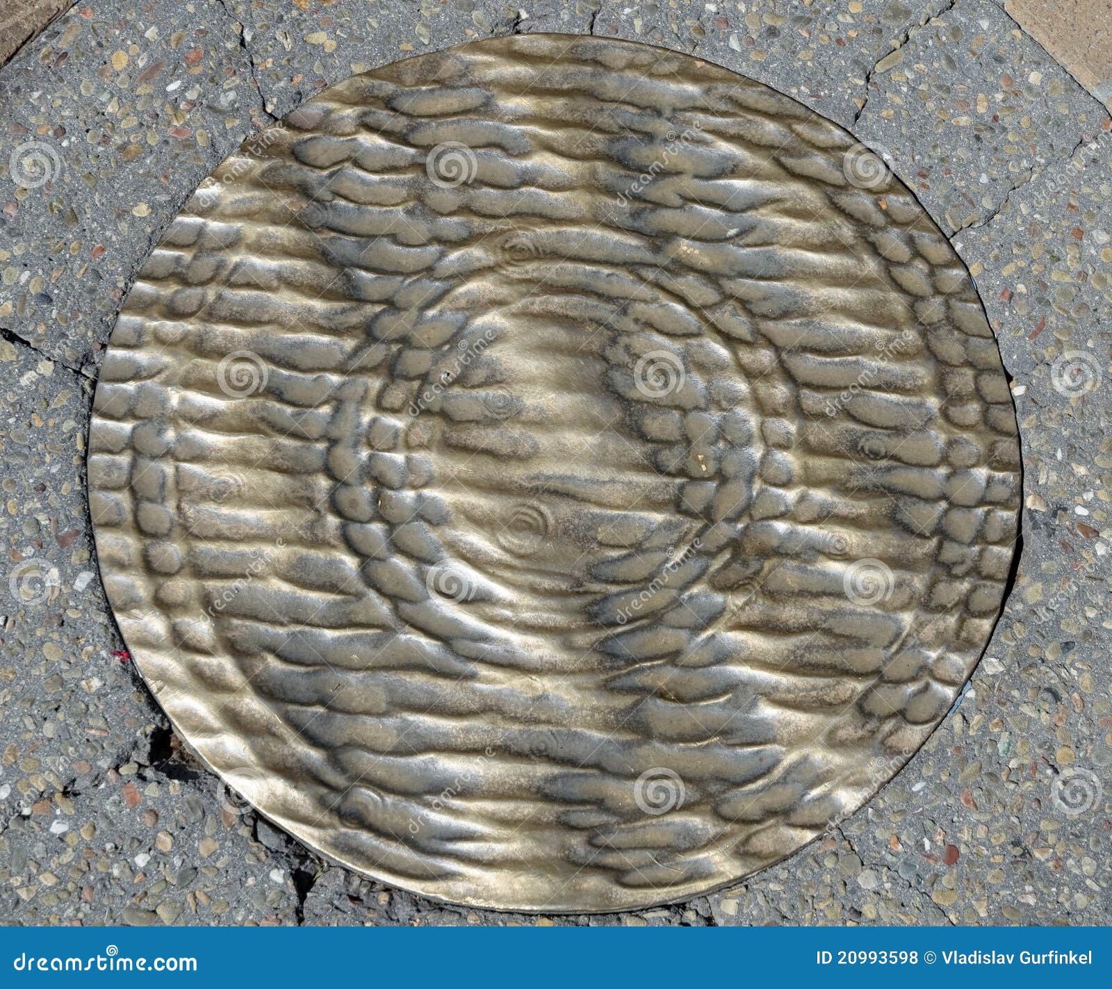 Brass manhole cover stock photo. Image of hatch, pattern - 20993598