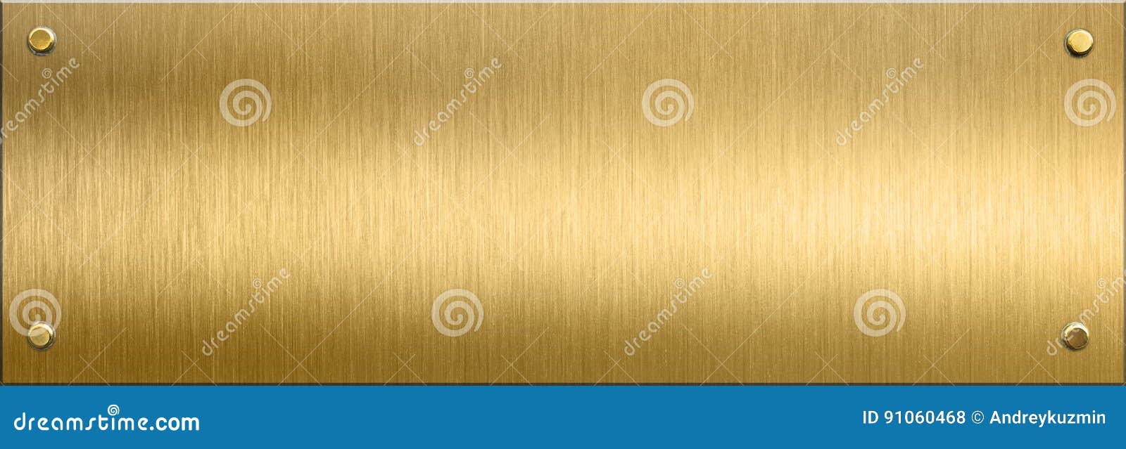 Brass Metal Plaque 3d Illustration Stock Photo - Image of metal ...