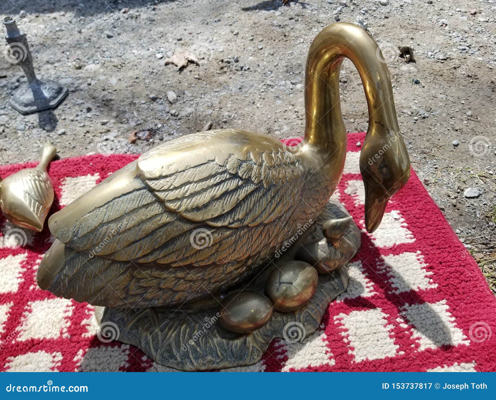 Brass mother goose stock image. Image of eggs, goose - 153737817