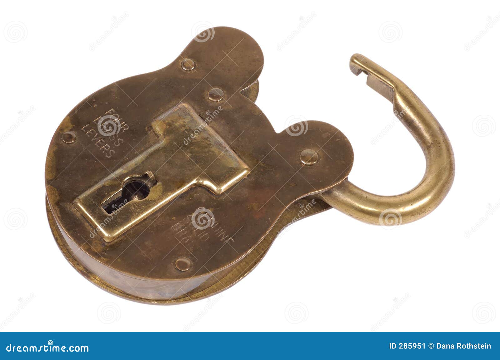 Brass Padlock stock image. Image of protect, security, retro - 285951